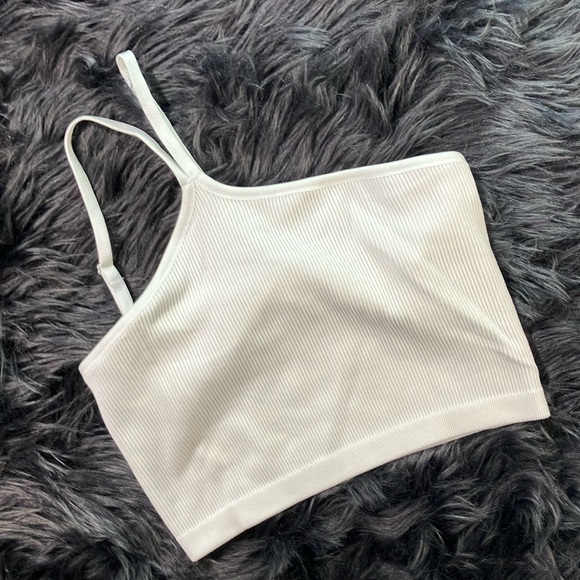 aerie | Tops | White Ribbed Aerie Tank | Poshmark